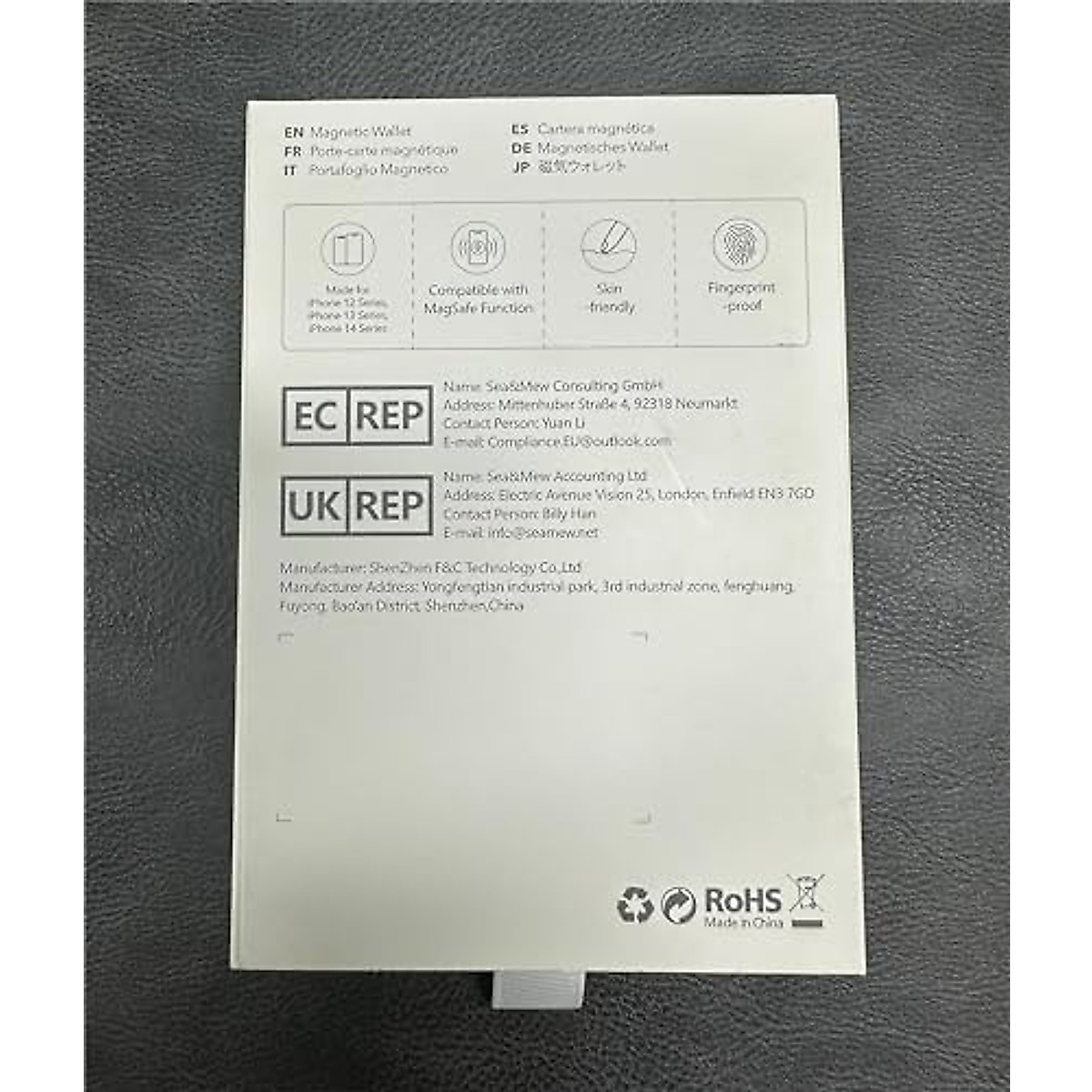 TopMade 2-in-1 MagSafe Wallet Stand, for iPhone Wallet with ID Window, Strongest Magnetic Wallet for iPhone 15/14/13/12 Series, Not for 13/12 Mini, 10 Card Holder, RFID Blocking, Vegan Leather, Black