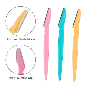 Eyebrow Razor 62 Pcs Multipurpose Exfoliating Dermaplaning Tool Trimming and Shaving Grooming for Face and Eyebrow Shaper for Women and Man