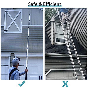 jOYjOB Pressure Washer Telescopic Wand Pressure Washer Extension Wand Power Washer Telescopic Spray Wand with Belt for 4000 PSI Power Washer Extension Lance, 18ft