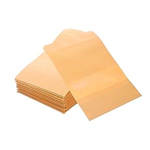 VOSAREA Kraft Paper Food Packaging Bags 50pcs Reusable Freezer Resealable Bags for Snack