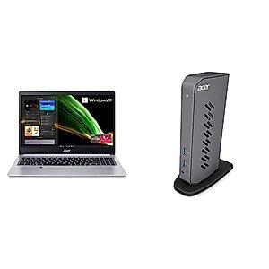 Acer Aspire 5 A515-46-R3CZ Laptop | 15.6" FHD IPS | AMD Ryzen 7 3700U Processor | 8GB DDR4 | 256GB SSD | WiFi 6 | Windows 11 Home with Acer USB 3.0 Dock U301