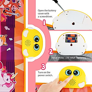 Kids Musical Piano Mats,47.24x15.75 inch Soft Baby Early Education Portable Dance Music Piano Keyboard Carpet Musical Touch Play Game Toy Gifts for 1 2 3 4 5 Year Kids Toddlers Girls Boys