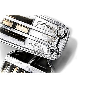 Kason 1248 Brushed Chrome Spring-Loaded Hinge, Flush, 1 CT, with Hardware KIT