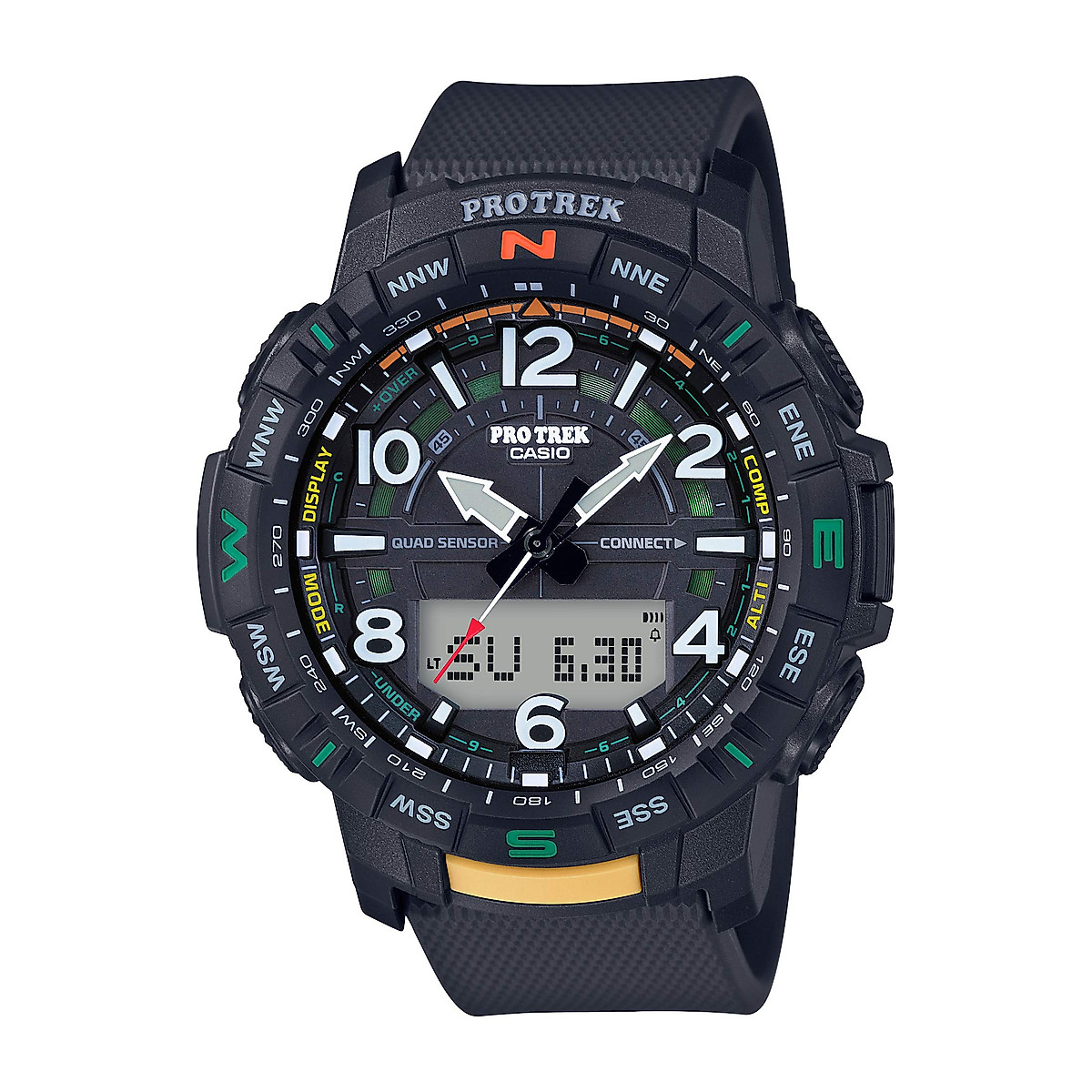 Casio Men's Pro Trek Bluetooth Connected Quartz Sport Watch with Resin Strap, Black, 22.2 (Model: PRT-B50-1CR)