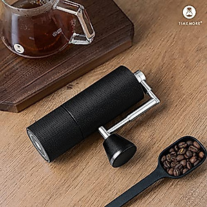 TIMEMORE Chestnut C3 PRO Manual Coffee Grinder, Stainless Steel Conical Burr Coffee Grinder, Hand Coffee Grinder with Foldable Handle and Adjustable Setting, for Espresso to French Press - Black