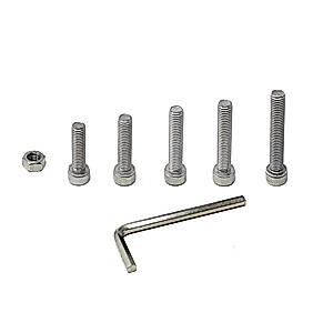 iExcell 50 Pcs M8 x 30/35/40/45/50 Stainless Steel 304 Hex Socket Head Cap Screws Bolts Nuts Assortment Kit