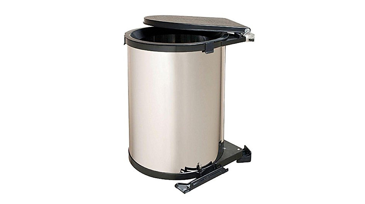 Real Solutions 32 Qt In-Cabinet Pivot Out Trash Can - Chrome