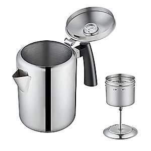 Cook N Home 8-Cup Stainless Steel Stovetop Coffee Percolator Pot Kettle, Tea