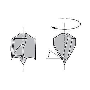 CMT 310.080.12 Dowel Drill, 8mm (5/16-Inch) Diameter, 10x27mm Shank, Left-Hand Rotation