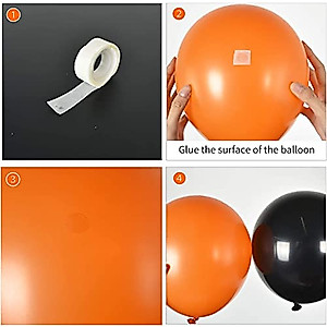 Basketball Theme Balloon Garland Arch Kit, 110 PCS Black Orange Balloons for Basketball Sports Theme Party Birthday Party Decorations Supplies