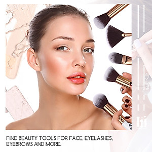 SNSLXH Marble Makeup Brushes with Makeup Bag | Premium Synthetic Foundation Powder Concealers Blending Eye Shadows Face Makeup Brush Set(17 Pcs)