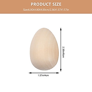 Abaodam 20pcs Wooden Imitation Eggs Unfinished Wood Eggs DIY Wooden Fake Egg Fake Eggs DIY Easter Eggs Artificial Eggs Realistic Chicken Eggs Mini Stuffies Mini Toys Child Manual Toy Eggs