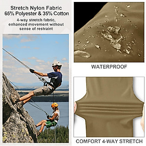 Jessie Kidden Mens Hiking Pants Convertible Quick Dry Lightweight Zip Off Outdoor Fishing Travel Safari Pants (225 Khaki 32)