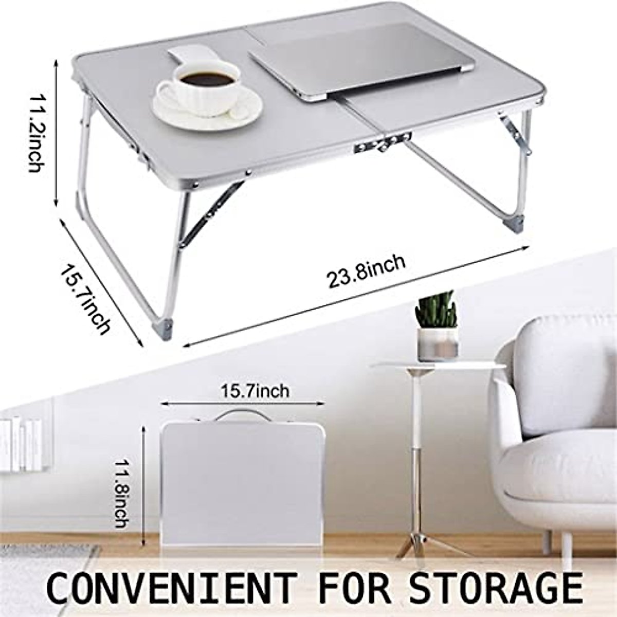 LHLLHL Lifting Computer Desk Rolling Table Desk with Adjustable Height Laptop Notebook Swivel Desk with 5 Wheels Leg Table (Color : E, Size