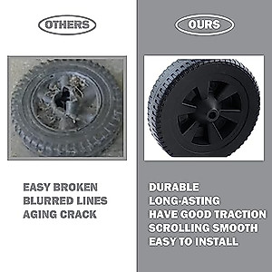 7 Inch Grill Wheel Replacement for Dyna Glo Grill Parts DGF493BNP DGH474CRP Grill Replacement Wheels DGH450CRP DGB463CNP DGF510SBP BBQ Wheels Parts 70-05-104 Dyna Glo Wheel Replacement Kit Plastic