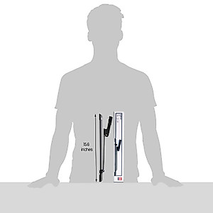 Deli Long Reach Stapler, 25 Sheet Capacity, Long Arm Standard Staplers for Booklet or Book Binding, Black