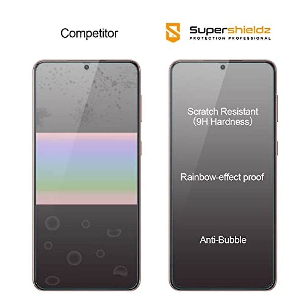(3 Pack) Supershieldz Designed for Samsung Galaxy (S21 Plus 5G) Tempered Glass Screen Protector, Anti Scratch, Bubble Free
