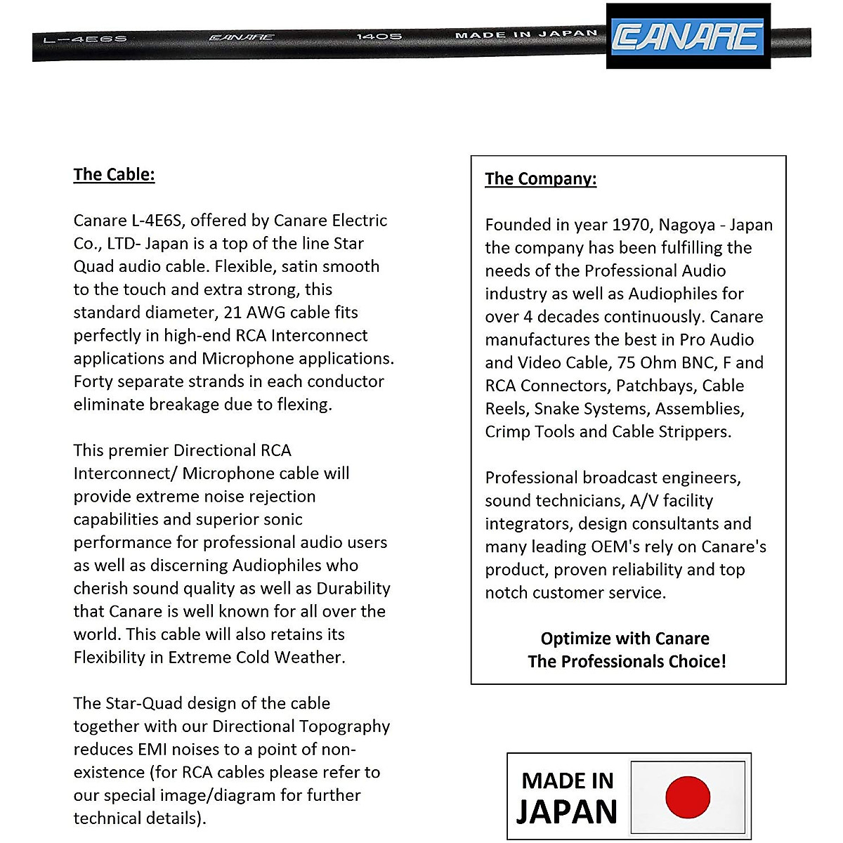 100 Foot – Quad Balanced Microphone Cable Custom Made by WORLDS BEST CABLES – Using Canare L-4E6S Wire and Neutrik Silver NC3MXX Male & NC3FXX Female XLR Plugs