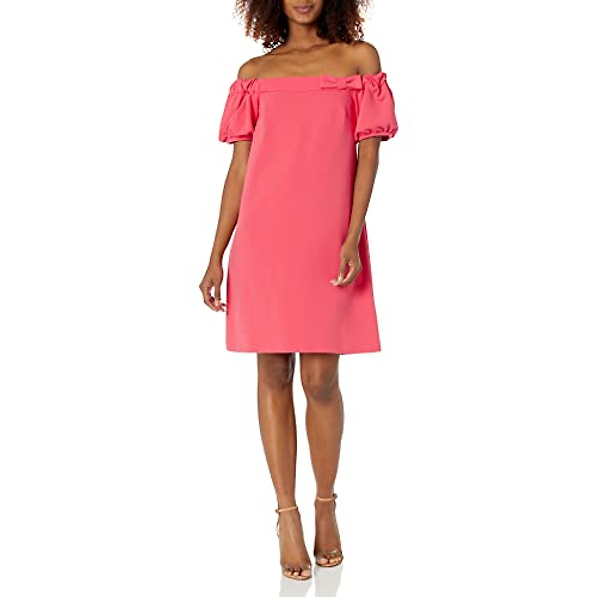 Calvin Klein Women's Bow at Shoulder Dress, Watermelon, 8