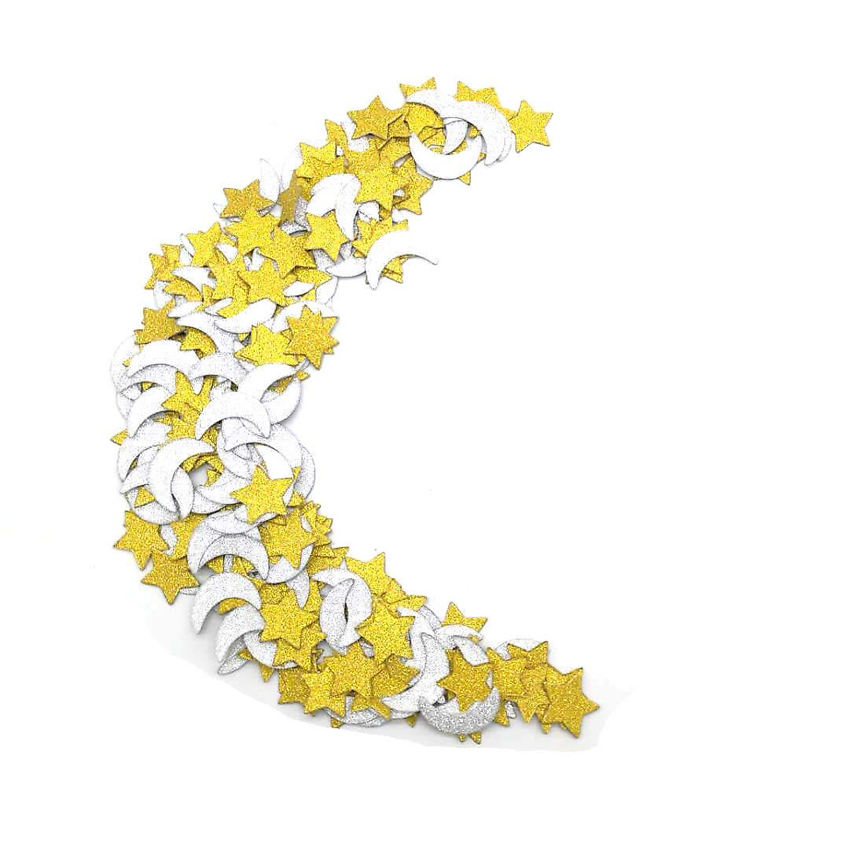 Twinkle Twinkle Little Star and Sliver Moon Confetti for Birthday Party Shower Wedding Party Decor and Table Decor confetti Glitter Paper Confetti 200 Pcs