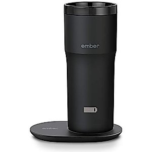 Ember Temperature Control Travel Mug 2, 12 oz, Black, 3-hr Battery Life - App Controlled Heated Coffee Travel Mug - Improved Design