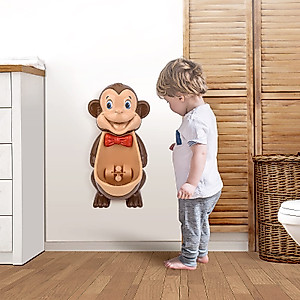 Potty Training Urinals for Boys, Cute Monkey Potty with Funny Aiming Target Windmill for Kids Toddlers Children Boys