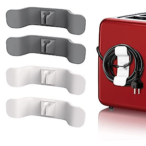 SSFF Micrinpe Cord Organizer for Kitchen Appliances, Tidy Wrap Cord Organizer Cord Wrap Cord Holder Cable Organizer for Appliances, Air Fryer, Toaster, Mixer, Coffee Maker (4Pcs)