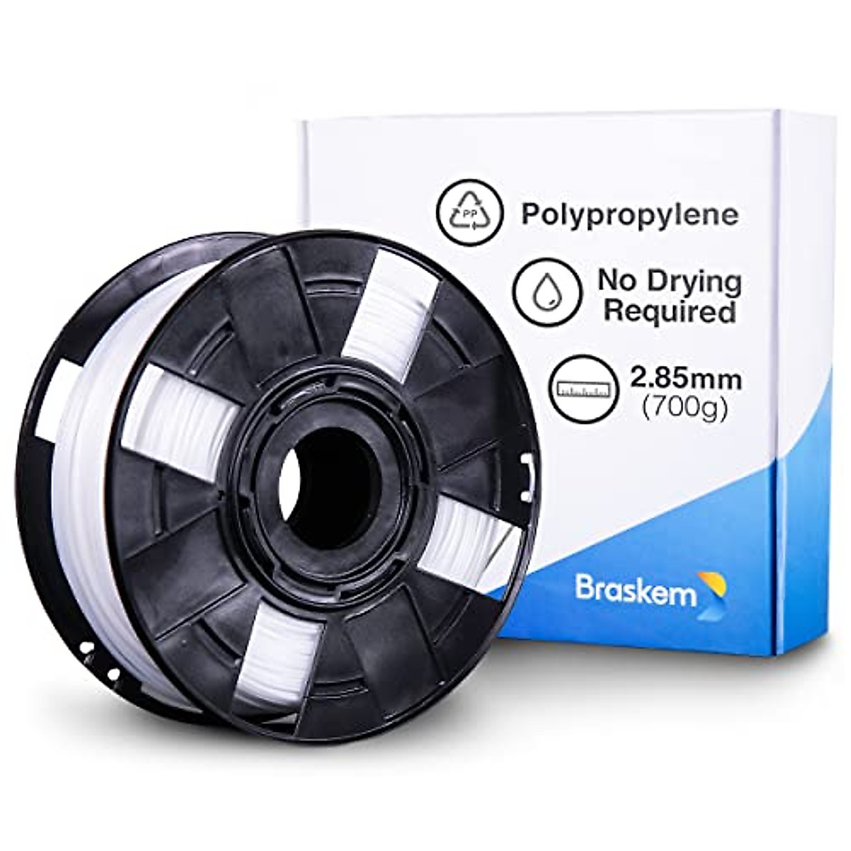 Braskem Polypropylene 3D Filament - FL105PP / 2.85mm / Natural / 700g