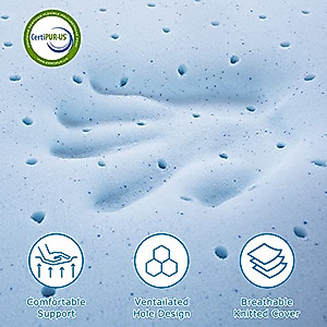 Sleepmax 3 Inch Firm Mattress Topper Full - Gel Infused Memory Foam Mattress Topper Pad Full Size, Firm Bed Topper with Removable Cover