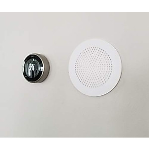Mount Genie Flush Mount | Built-in Wall or Ceiling Bluetooth Speaker Mount [Newest 2019 Model] | Includes Optional Grill. Award Winning Design. Fantastic Sound (White, 1-Pack)