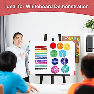 Opret Magnetic Fraction Tiles & Fraction Circles 19 Sets 118 Pcs, Rainbow Math Manipulatives for Elementary School, Magnetic Fraction Puzzle Math Classroom Supplies Christmas Gift