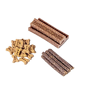 Dog Christmas Treat Gift Bag "Love You Punkin", USA Made Treats & Chews, Paw-Print Gift Bag (Pumpkin Spice, Sweet Potato & Duck Flavors).