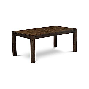 East West Furniture Wooden LM7-07-T Dinning Room Table Rectangular Tabletop and 72 x 40 x 30-Distressed Jacobean Finish