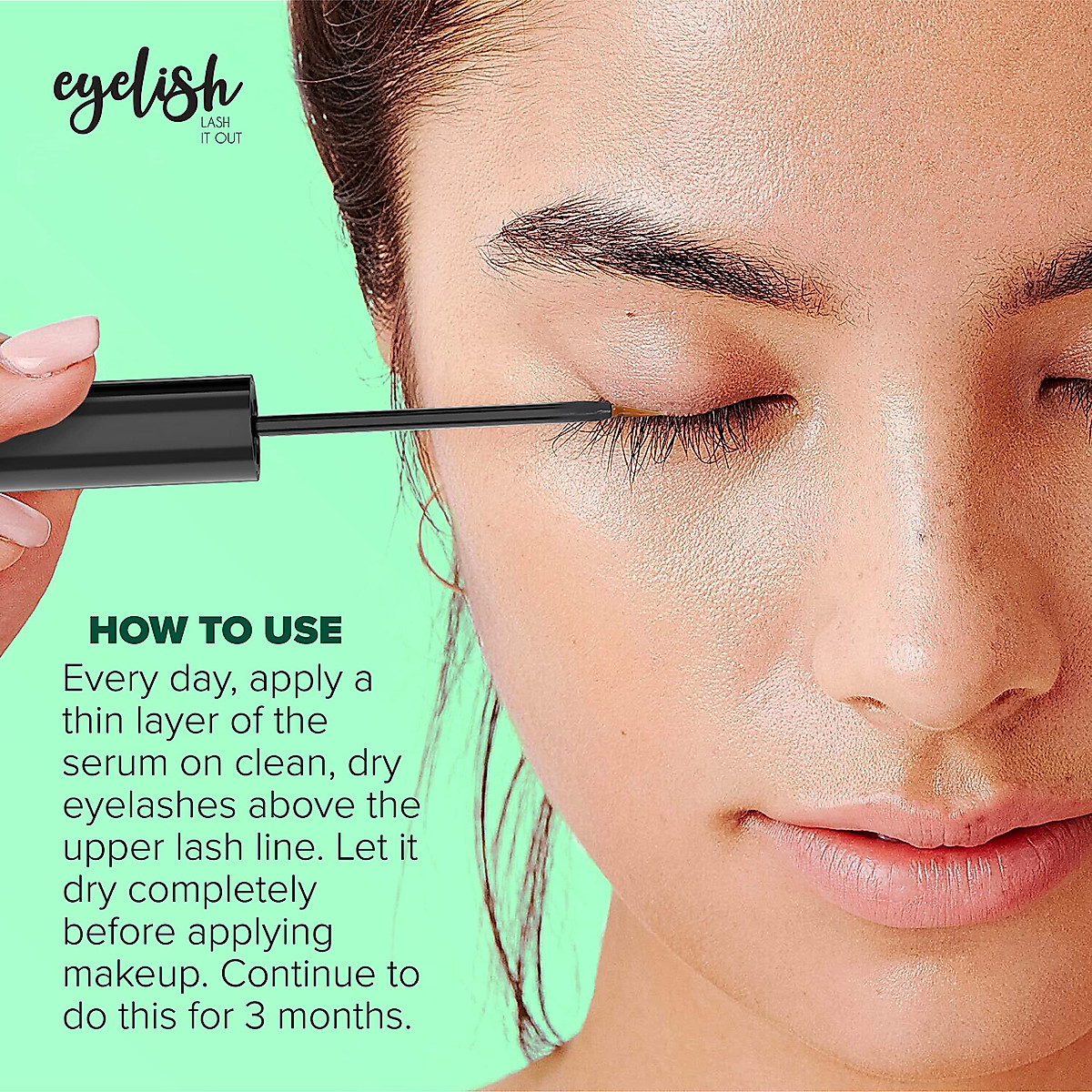 Eyelash Growth Serum Premium Lash Serum (7ml) Physician Developed - For Longer, Thicker, Healthier Natural Lashes - Lash Extensions Safe, Oil-free -6 Months Supply, 4-6 Weeks Results