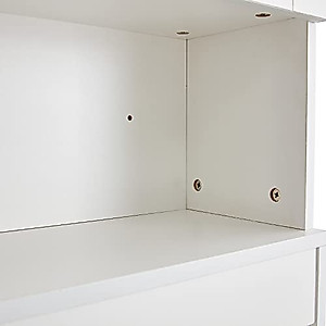 Recaceik Bathroom Storage Over Toilet, Over The Toilet Storage Cabinet with 2 Doors, Freestanding Bathroom Shelf Cabinet Organizer for Toilet, Laundry Room -23.60" L x 9.00" W x 61.80" H