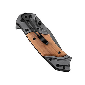 Krezy Case Engraved Pocket Knife Set of 4, Groomsmen Knife, Customized Pocket Knife, Personalized Knife With Wood Handle And Box,Hunting Knife for Boyfriend Groomsmen Dad