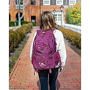 High Sierra Loop Backpack, Travel, or Work Bookbag with tablet sleeve, One Size, Copper Splatter/Maroon