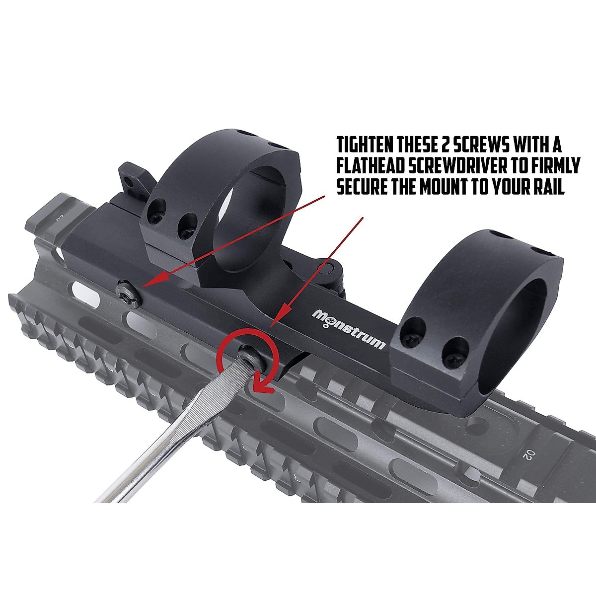 Monstrum G2 1-4x24 First Focal Plane FFP Rifle Scope with Illuminated BDC Reticle | Flat Dark Earth | ZR302 Quick Release Scope Mount | Bundle