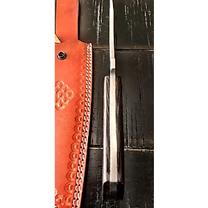 13" Tactical Knife 100% Hand Forged Full Tang Hunting Knife with Walnut Wood Handle D2 Steel Blade Perfect for Camping, Hunting, Indoor, Outdoor Activities