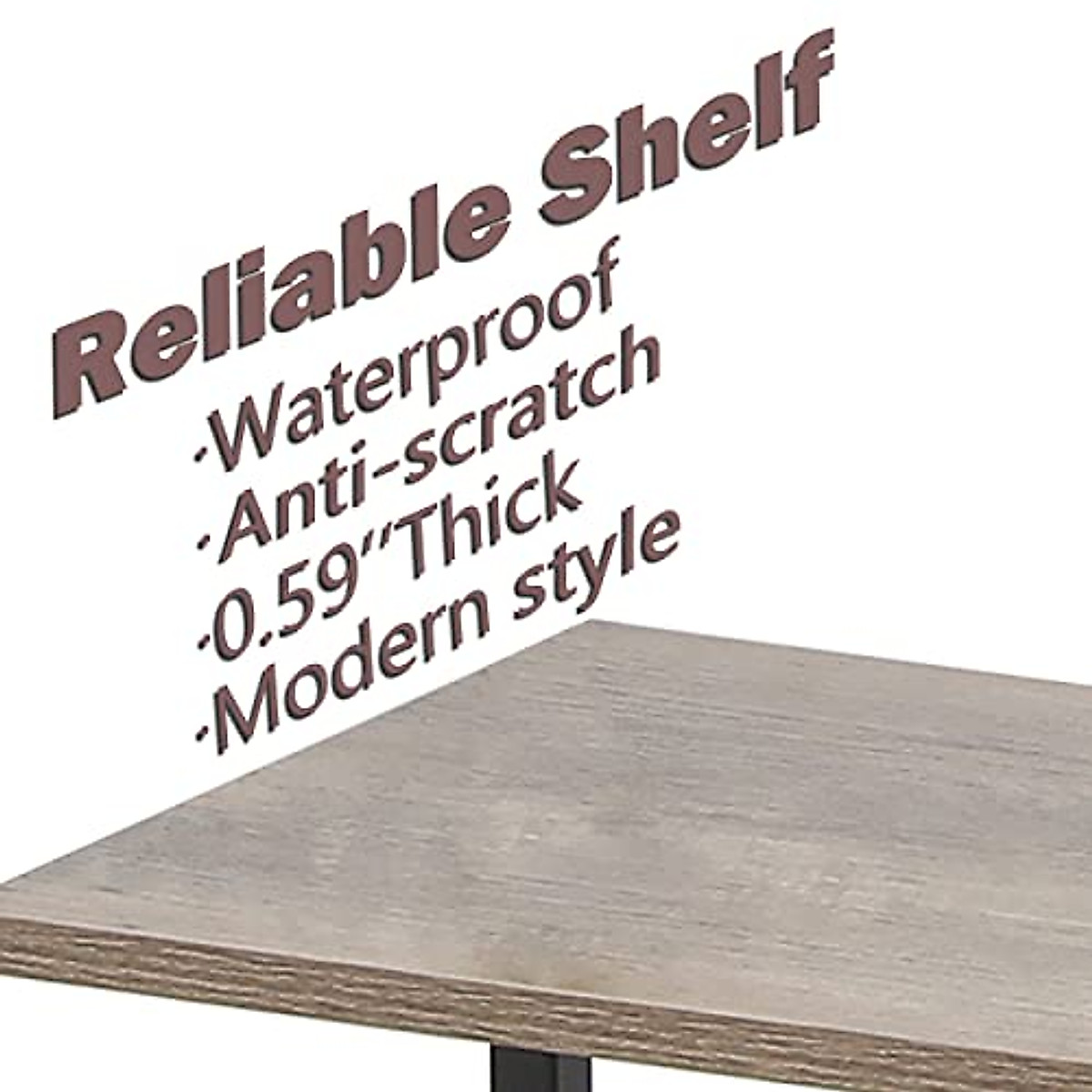 LuxenHome 4 Tier Ladder Bookshelf, 58'' Modern Leaning Bookshelf, Solid Real Wood Bookcase, Rustic Shelves with Industrial Metal Frame, Tall Wide Bookshelf Storage for Classroom, Light-Oak