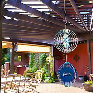 Luxiris Sublimation Wind Spinner Blanks 8 Inch - 5 Pack Bulk Products | 3D Aluminum, Hanging DIY Wind Spinners Sublimation for Yard and Garden | with Heat Resistant Tape & 30 Digital Starter Designs