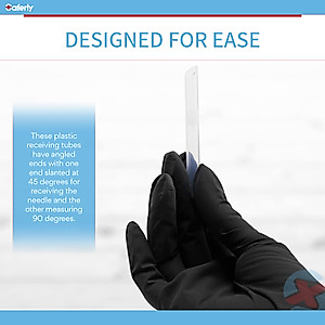 Saferly Body Piercing Needle Receiving Tubes - 8mm Plastic Medical Grade Disposable Piercing Needle Receiving Tubes - Body Jewelry Piercing Supplies (Box of 50)