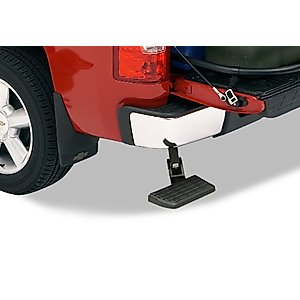 AMP Research 75302-01A BedStep Retractable Bumper Step for 2006-2014 Ford F-150 & Raptor (Excludes Flareside),Black,Large