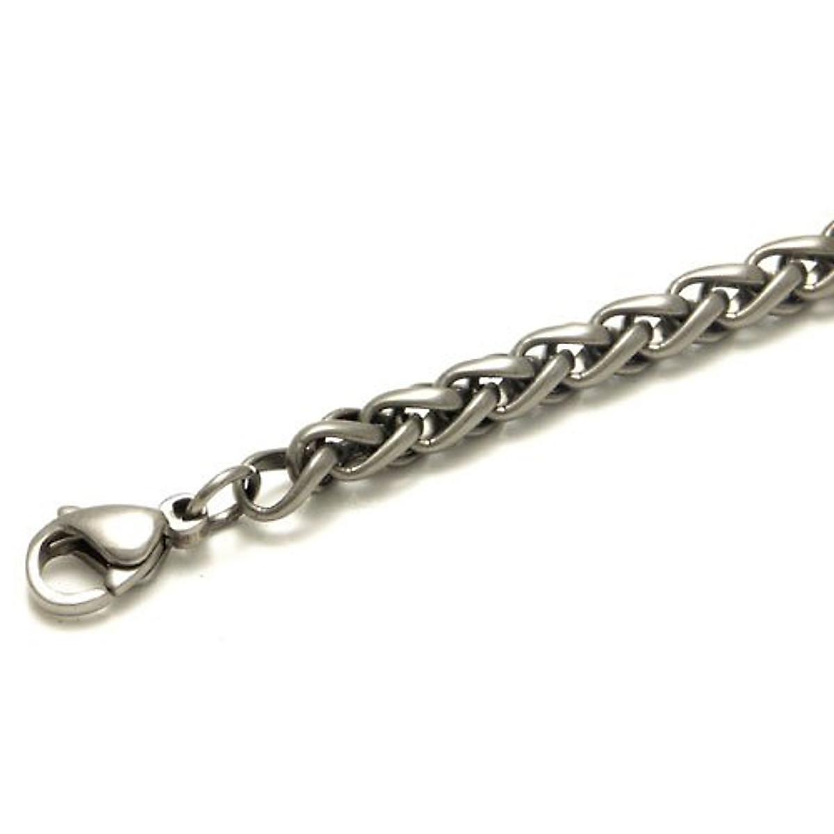 Titanium 4MM Wheat Link Bracelet 9"