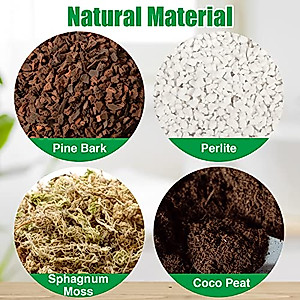 17 OZ Orchid Soil Potting Mix, Orchid Bark for Indoor Plants, Orchid Repotting Potting Soil with Perlite Moss Sphagnum Coco Peat for Phalaenopsis Succulent Plants