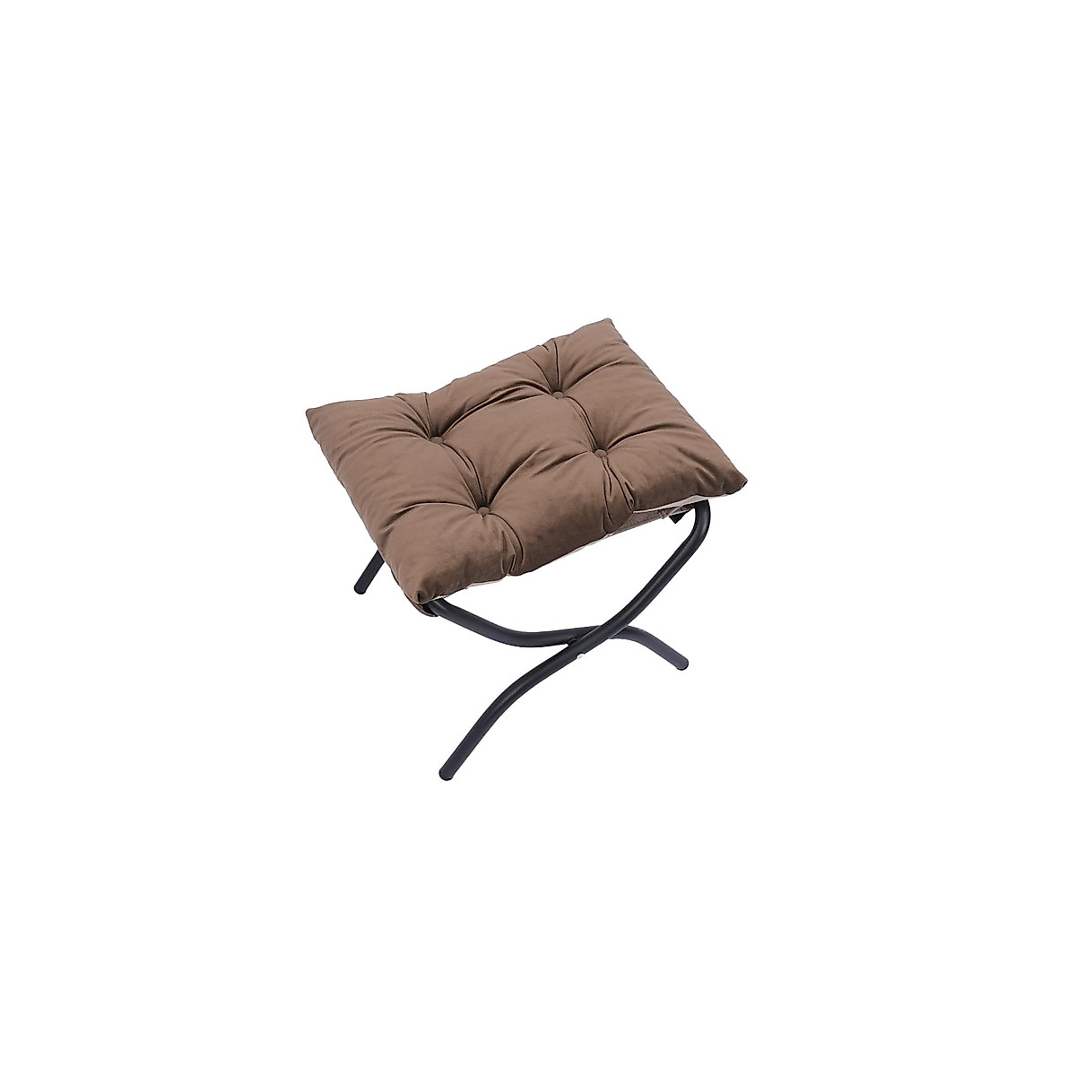 YOPTO Single Steel Frame Leisure Sofa-Chair with Armrests and A Side Pocket,Modern Cotton Fabric Lazy-Chair,Accent Contemporary Lounge Chair for Living Room Bedroom,Brown