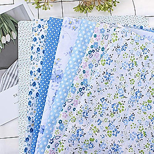 7 Pieces Color Fabric Bundles 50*50cm Multi Color Fabric Squares Quilting Fabric Patchwork Sewing Craft Precut Fabric Scrap for DIY Sewing Craft (1#)