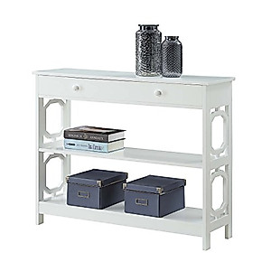 Convenience Concepts Omega 1 Drawer Console Table, White