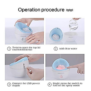 Cotree USB Small Sofa Humidifier, Mini Cool Humidifier 350ml Water Volume, One Touch Shut-Off for Home Office Bedroom (Pink)