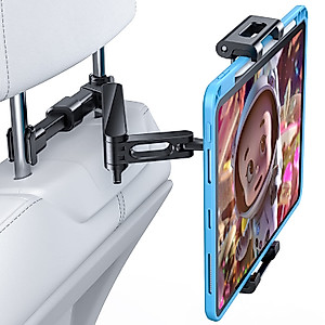 AHK Car Headrest Mount Holder, for iPad Pro/Air/Mini, Tablets, Nintendo Switch, iPhone, Samsung Galaxy/Note, Smartphones, Compatible with 4.5" to 10" Device, 360° Rotation